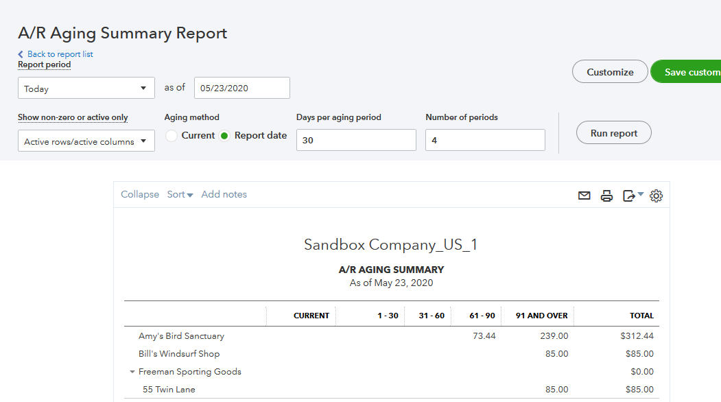 How To Get QuickBooks Aging Report By Customer PayorCRM